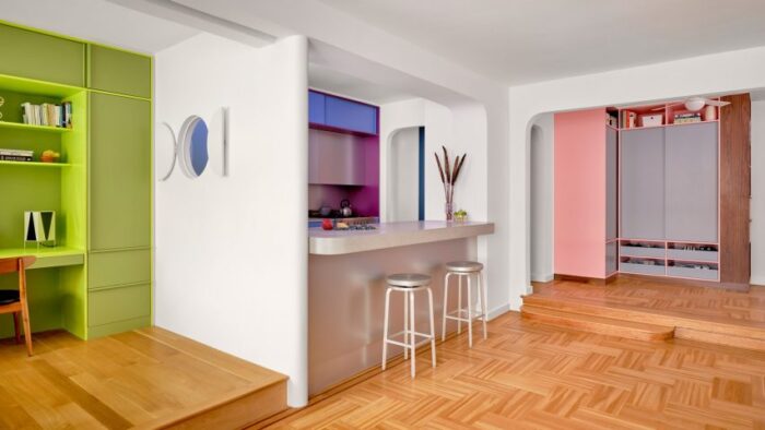 Ideas of Order selects bright colours for New York apartment renovation ...